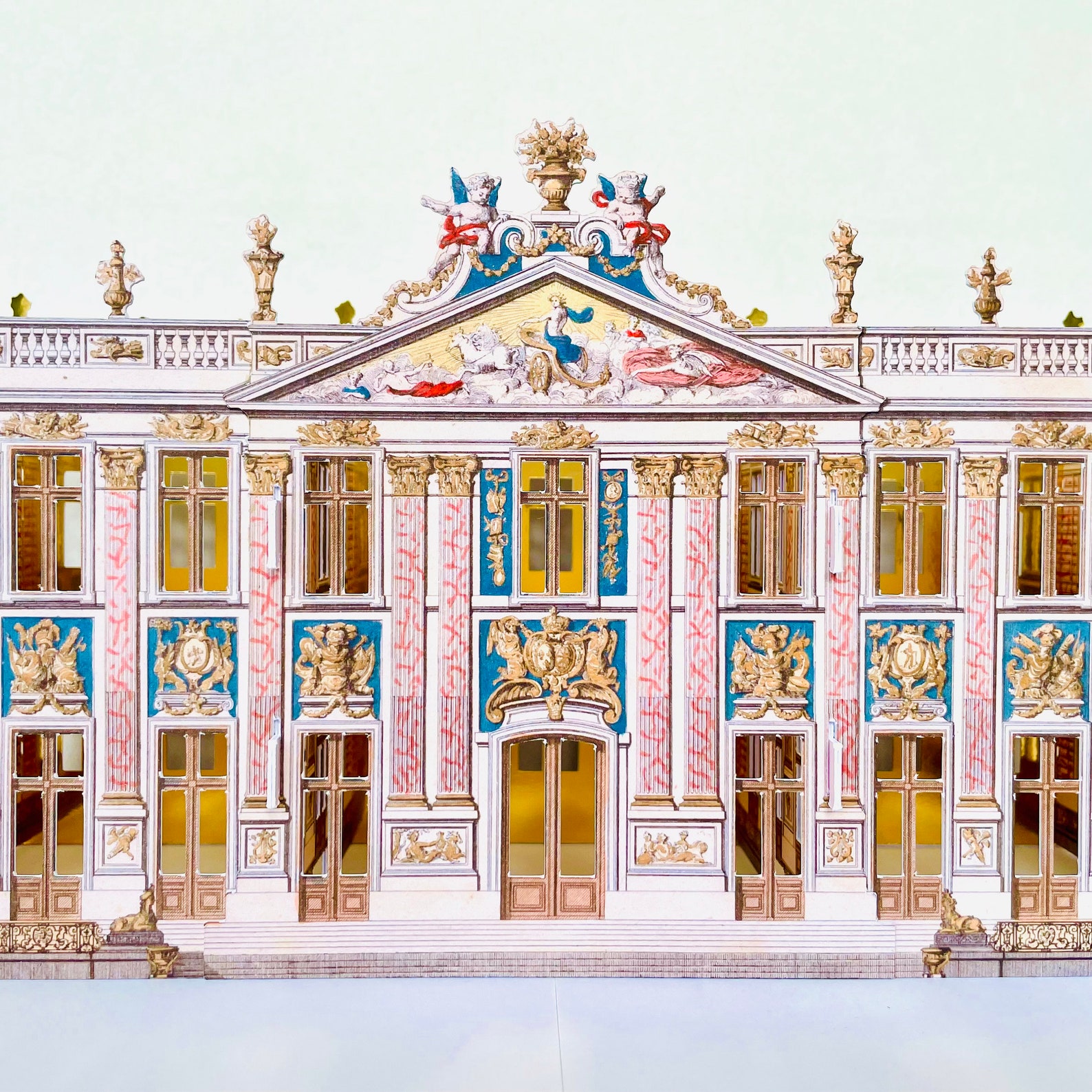 Chateau De Marly Paper Lantern Model: French Architecture Home Decor ...