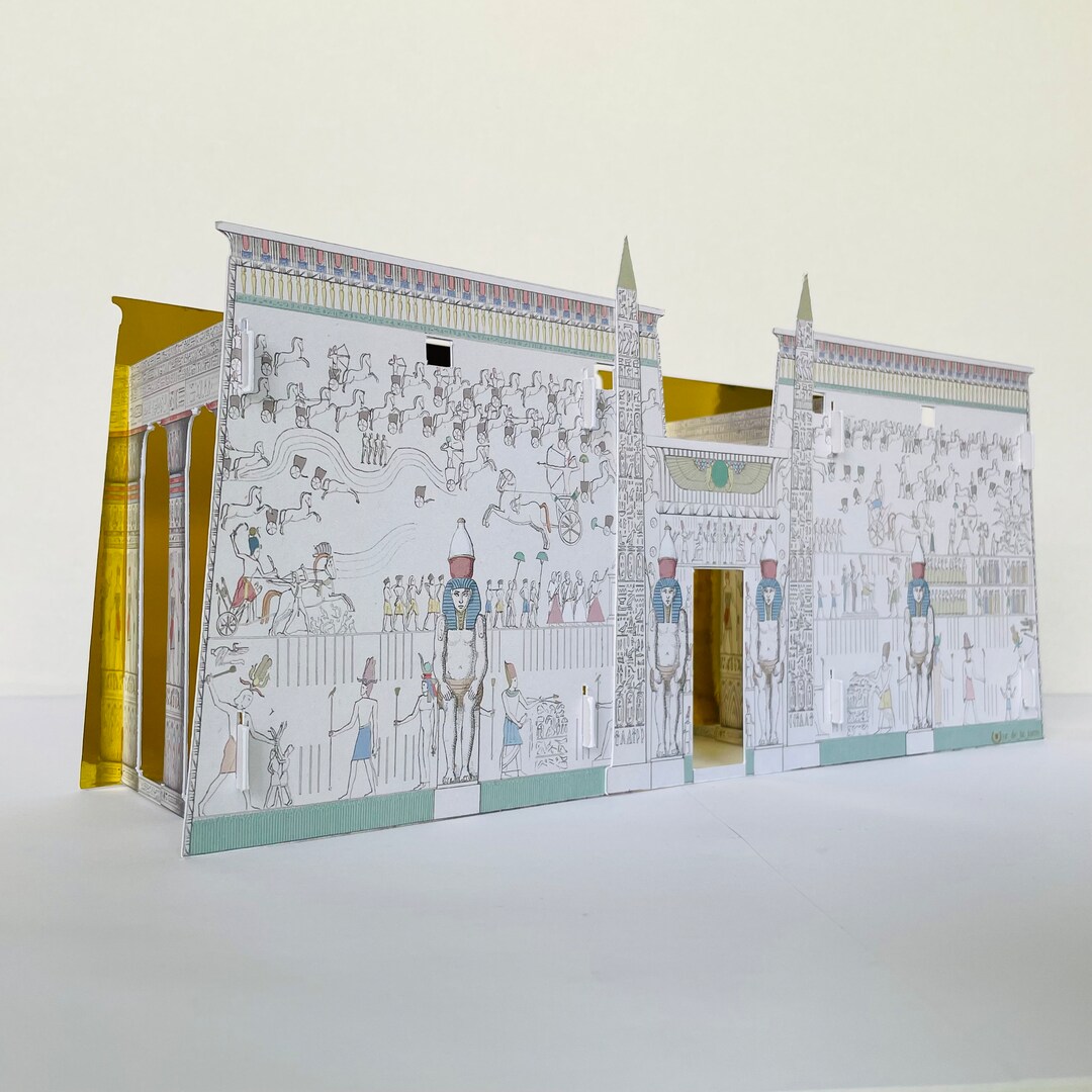 Luxor Temple Architecture Paper Lantern Popup Building Art Home Decor ...