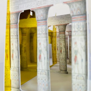 Luxor Temple Paper Lantern Model: Egyptian Architecture Home Decor (LED ...