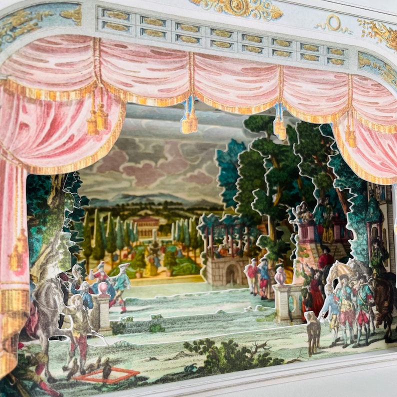 Diorama Della Toscana Theatre Stage Paper Lantern Popup Building Art ...