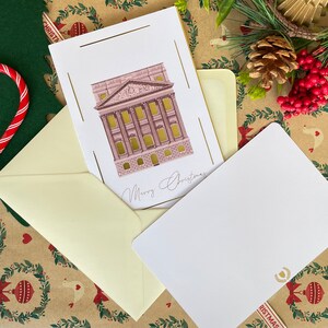 Christmas Card Mansion House Architectural Card - Etsy