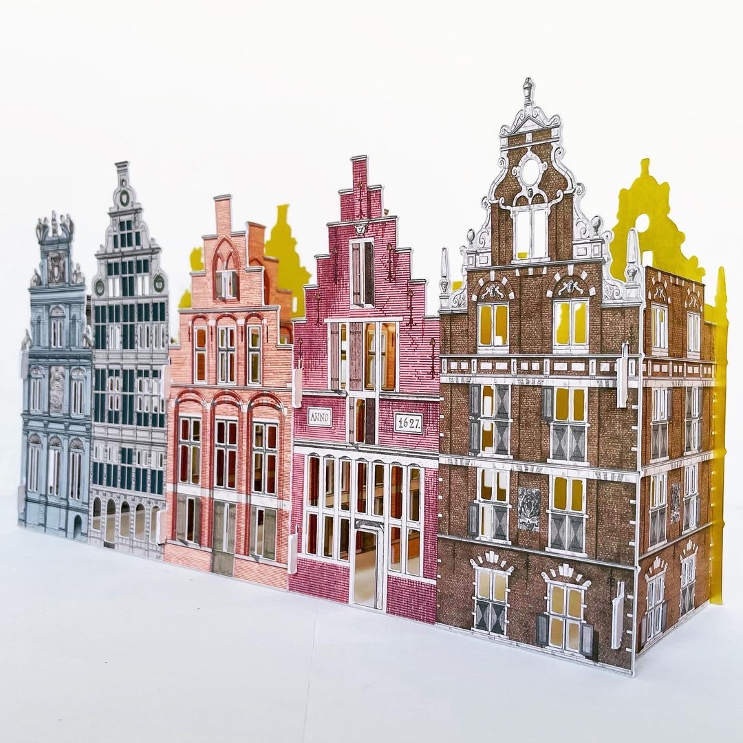 Amsterdam Street Paper Lantern Model: Dutch Architecture Home Decor ...