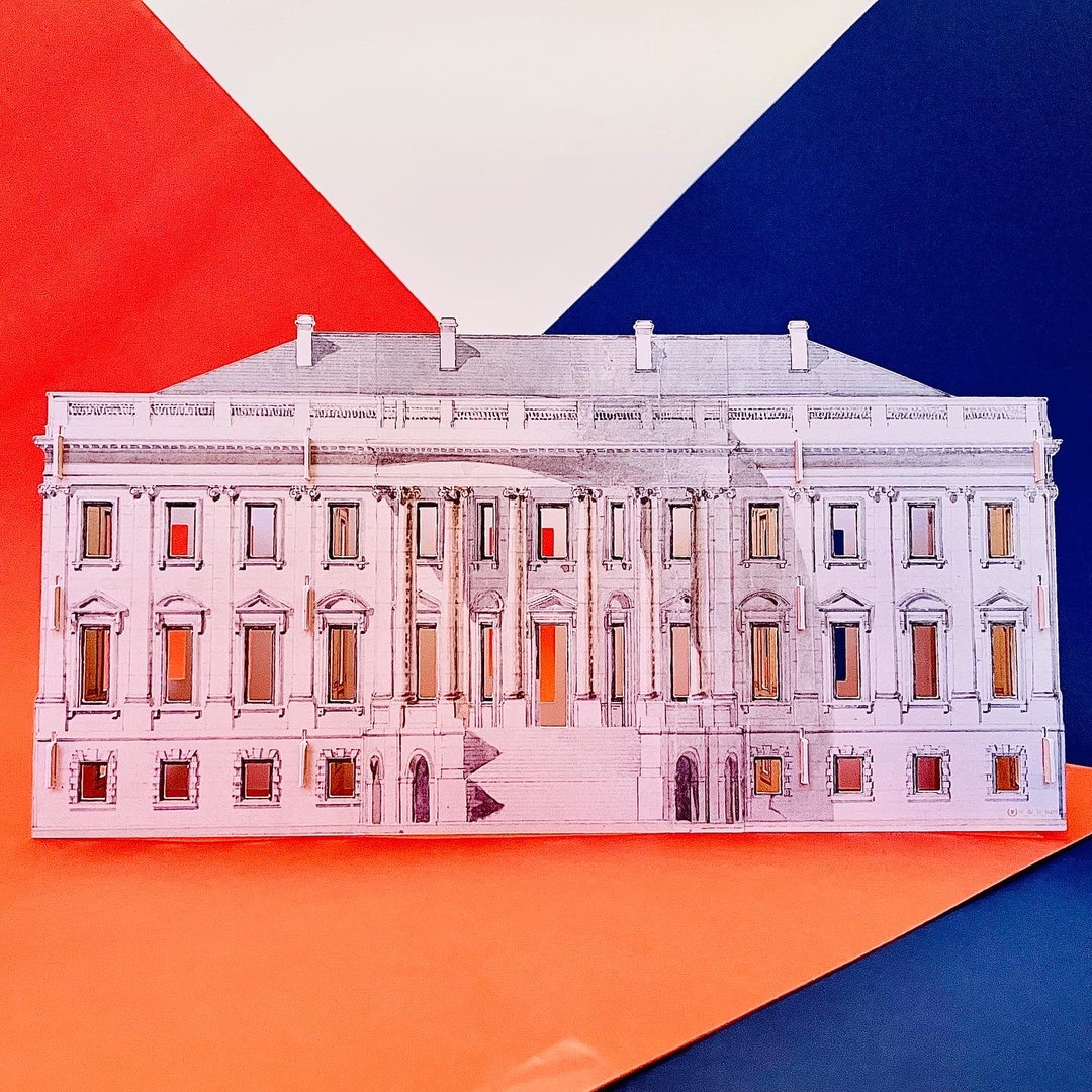 White House Paper Lantern Popup Building Art Home Decor Paper ...