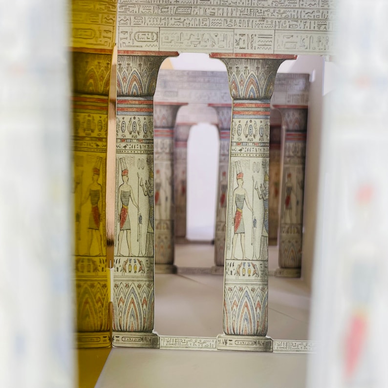 Luxor Temple Paper Lantern Model: Egyptian Architecture Home Decor (LED ...