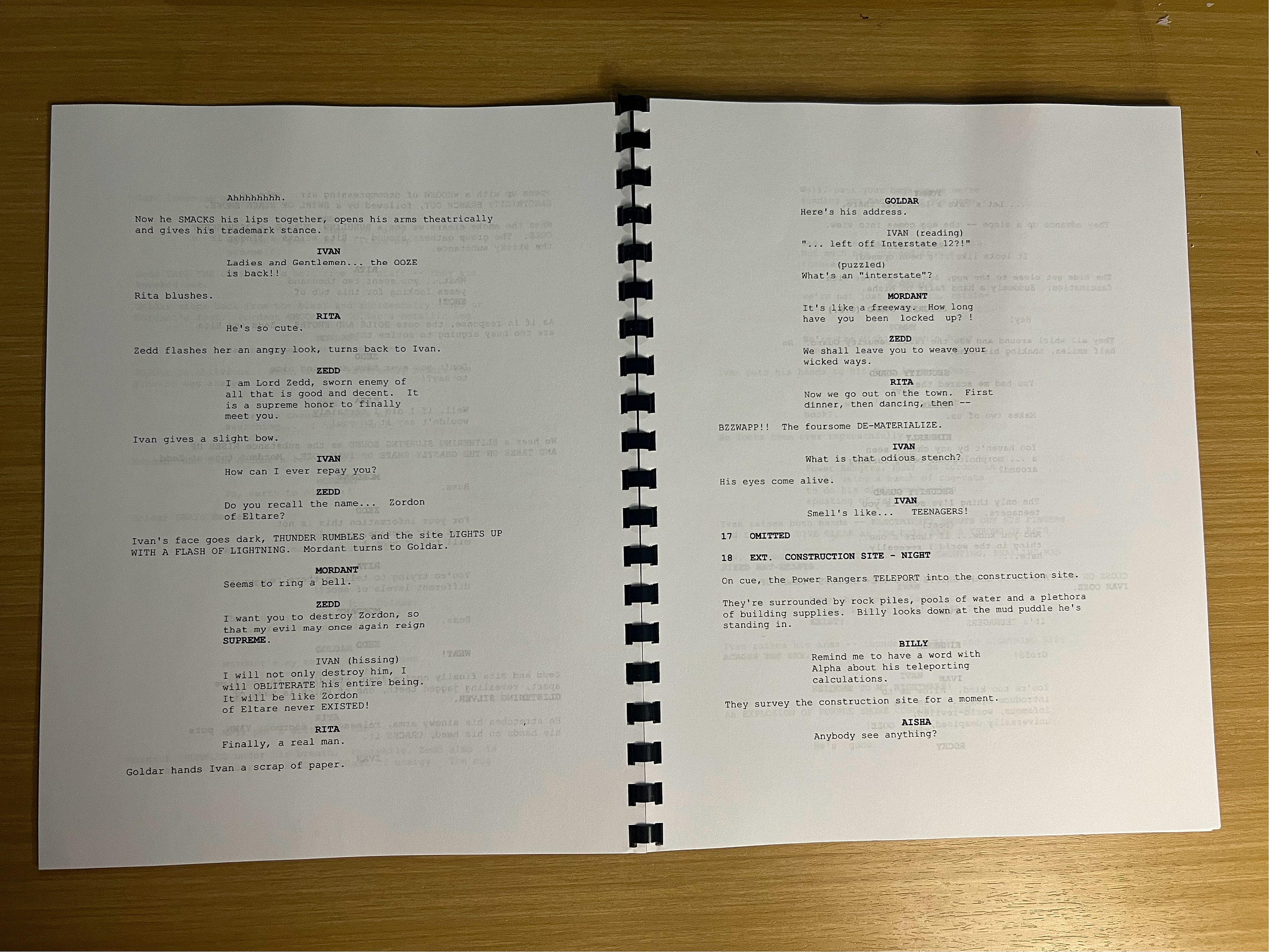 Mighty Morphin Power Rangers, the Movie Script - Etsy