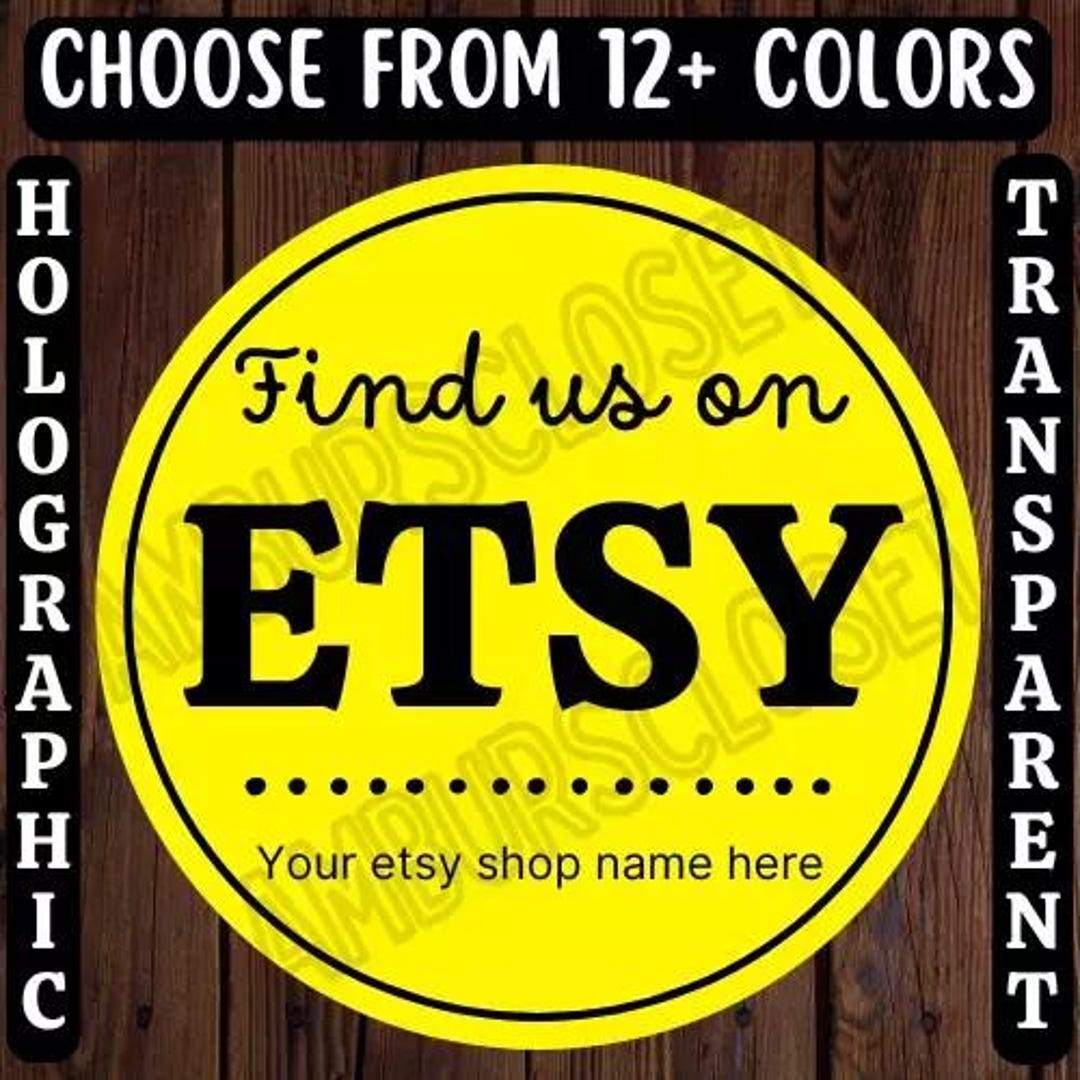 40 CUSTOM PRINTED ETSY Stickers 2" Round Labels Seals Personalized ...