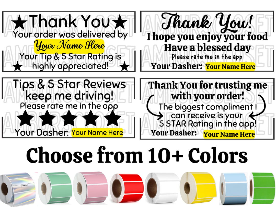 50 PRINTED Doordash Ubereats Grubhub 2.25 Stickers Labels Seals Scratch ...