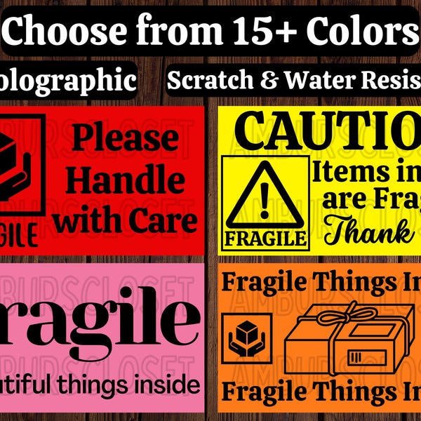 Custom Fragile Stickers - Etsy