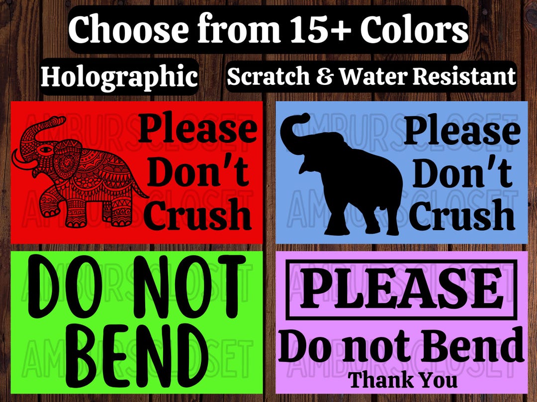 50 PRINTED Do Not Crush 2.25" Envelope Labels Seals Small Business ...