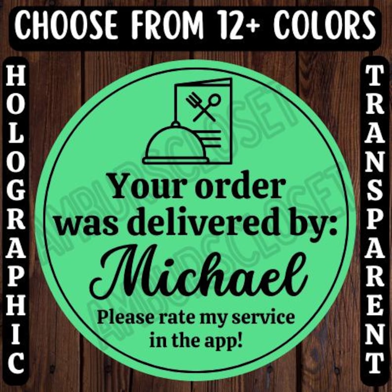 40 PRINTED Doordash Ubereats Grubhub 2" Stickers Labels Seals Scratch ...