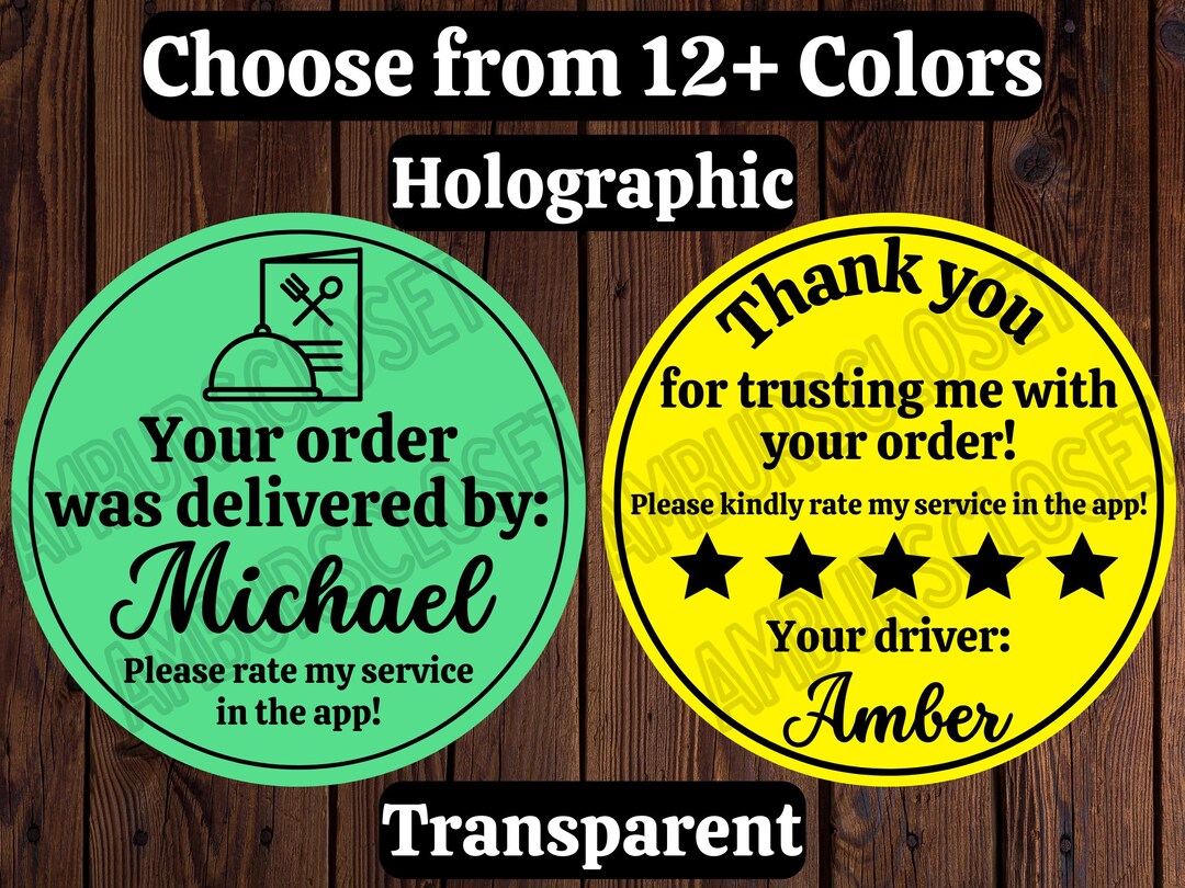 40 PRINTED Doordash Ubereats Grubhub 2" Stickers Labels Seals Scratch ...