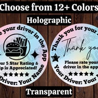 Food Delivery Driver Labels - Etsy