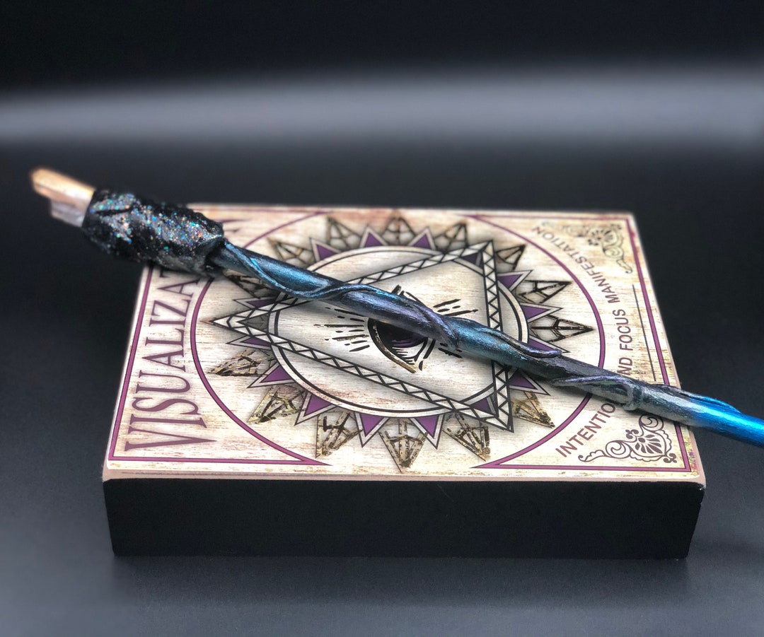 Witch Fairy Grimm Wand Wand Witch Wand Warlock Wand Black Blue Green ...