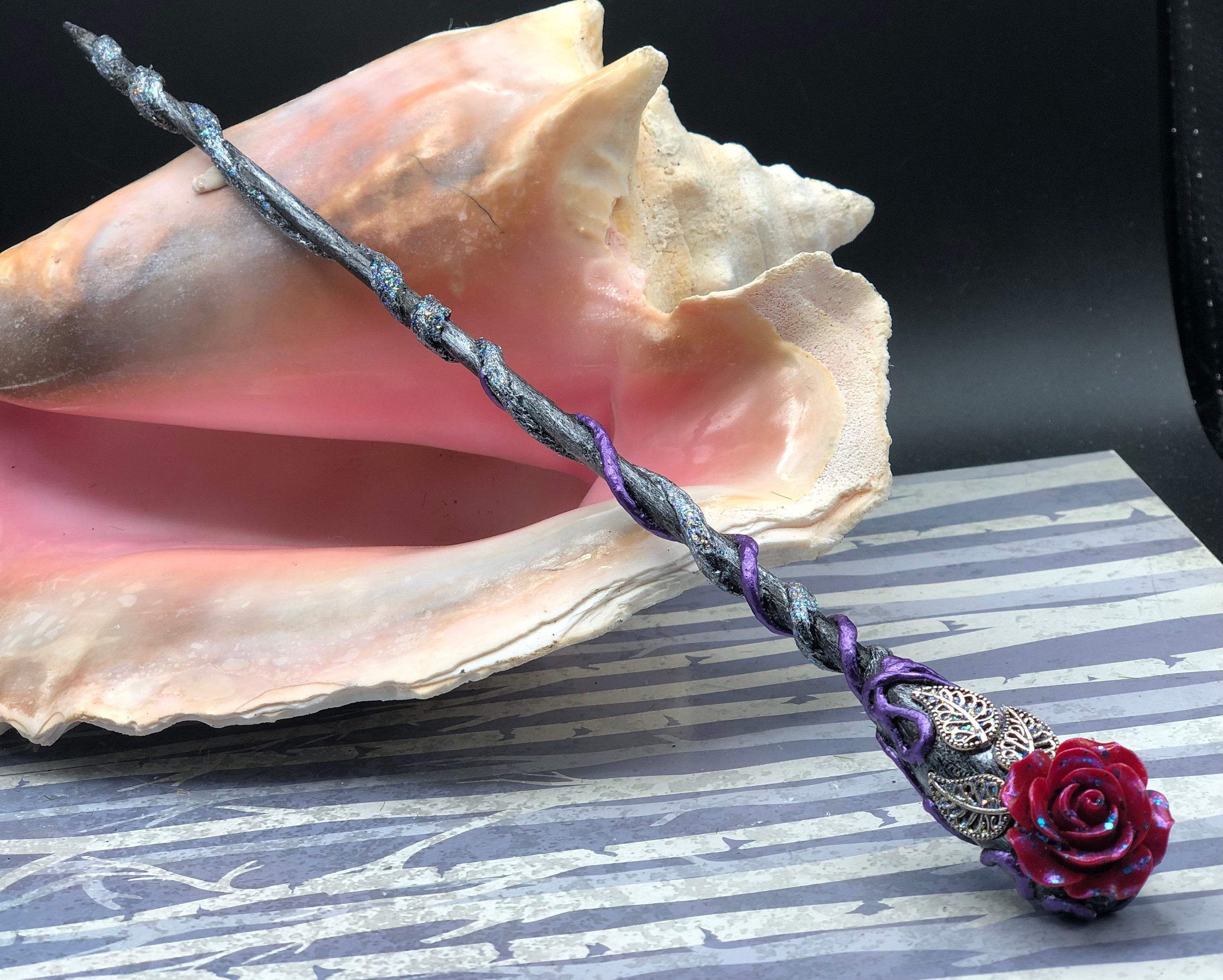 Witch/ Fairy Wand-purple Wand-wand-wizard Wand-pixie - Etsy