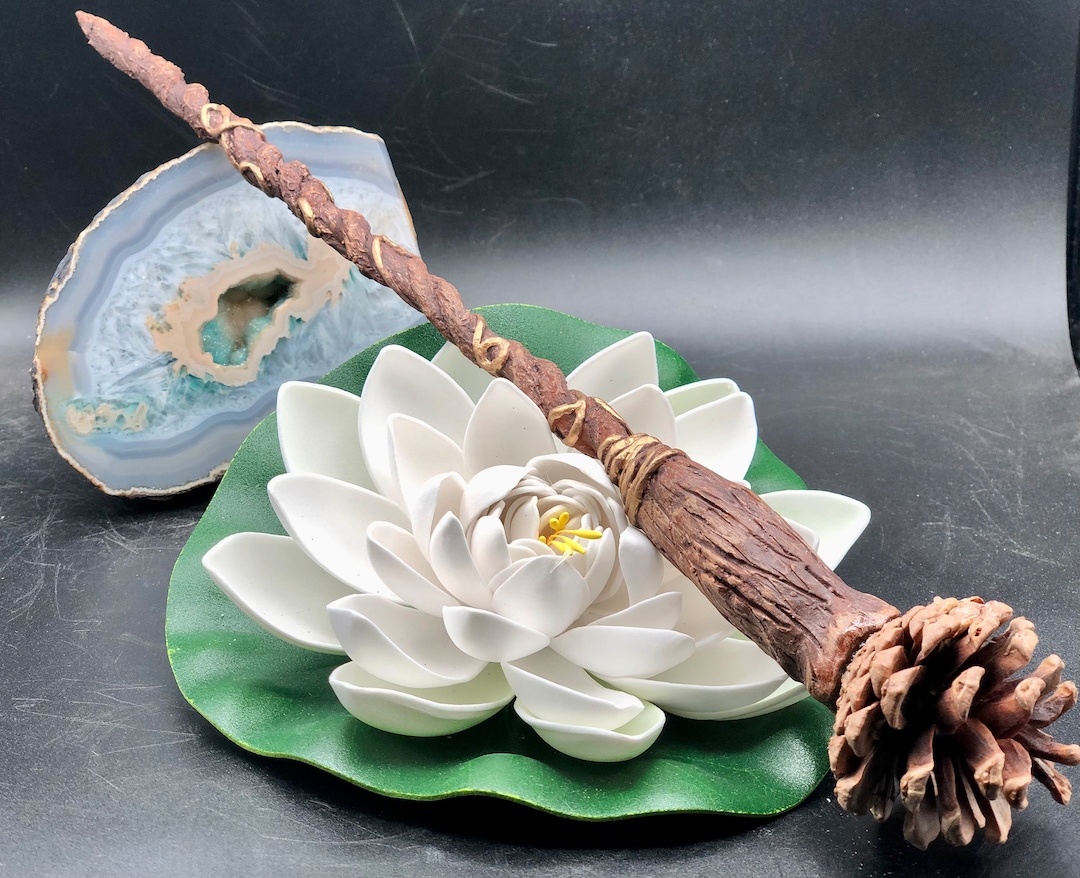 Pine Cone Witch/fairy Wand-wand-nature Wand-fairy Godmother Wand-wizard ...