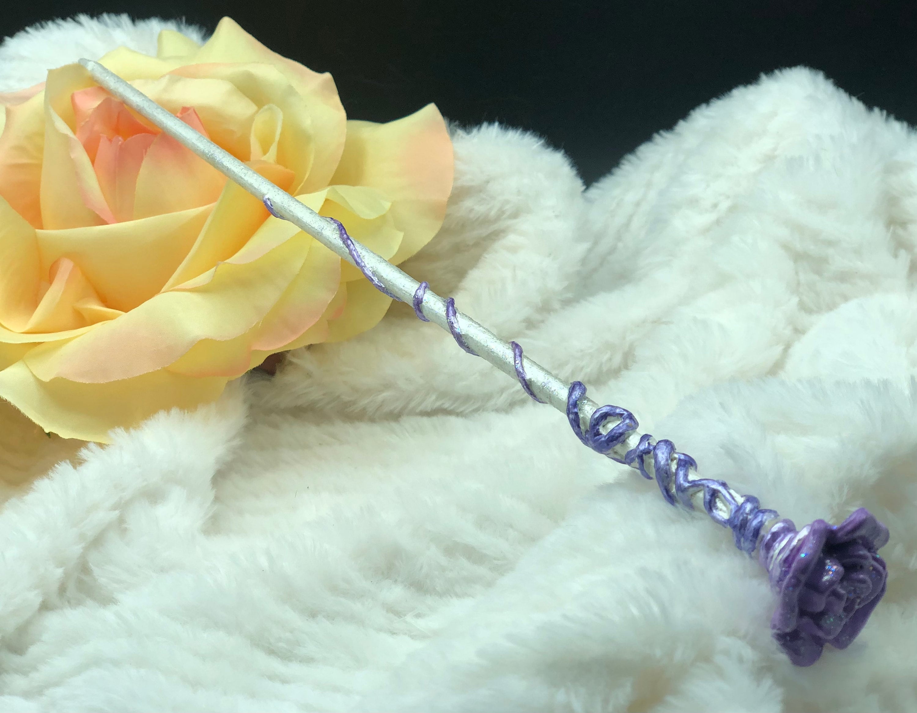 Fairy witch wand-wands-white wand-Renaissance wand-pixie | Etsy