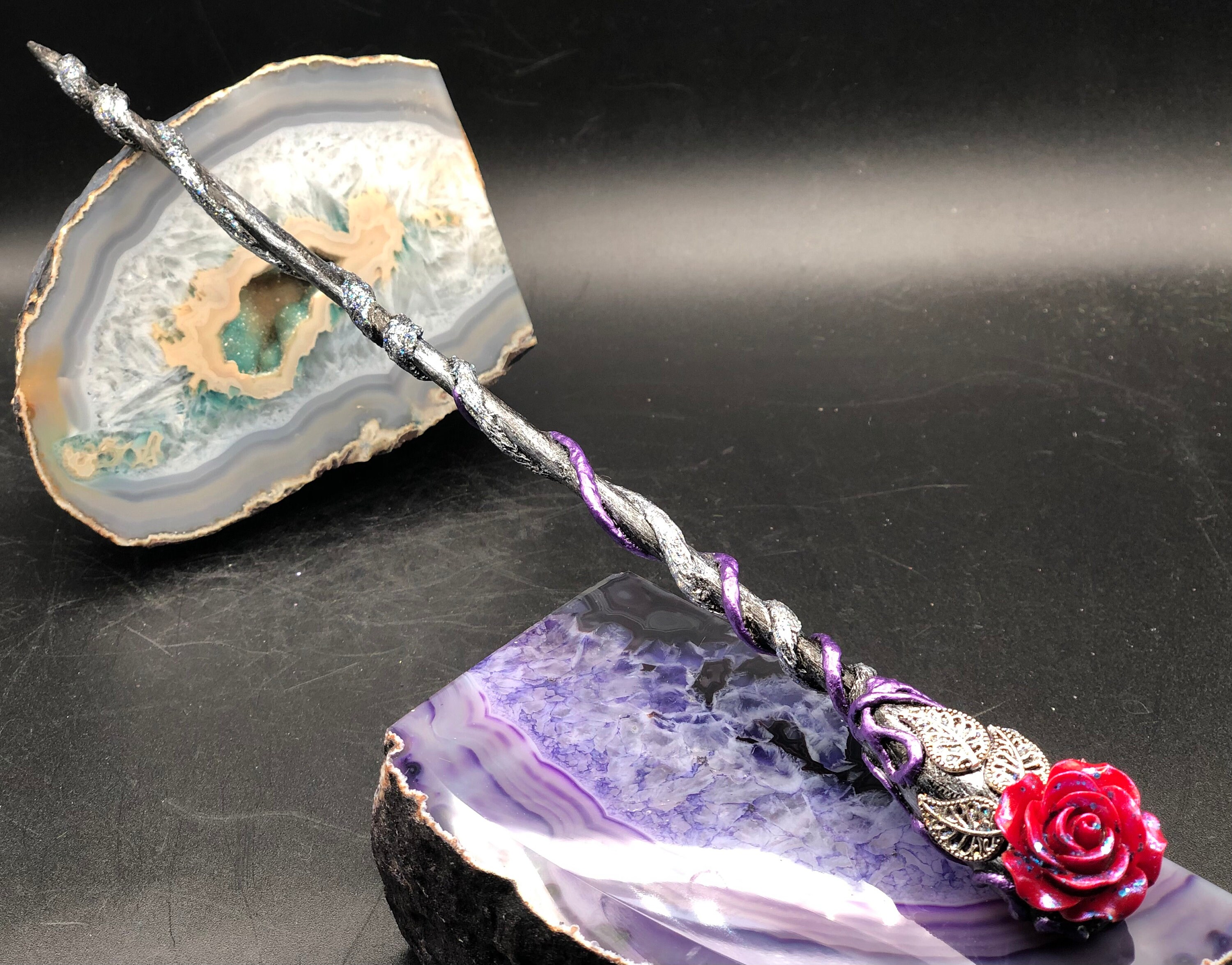 Witch/ Fairy Wand-purple Wand-wand-wizard Wand-pixie - Etsy