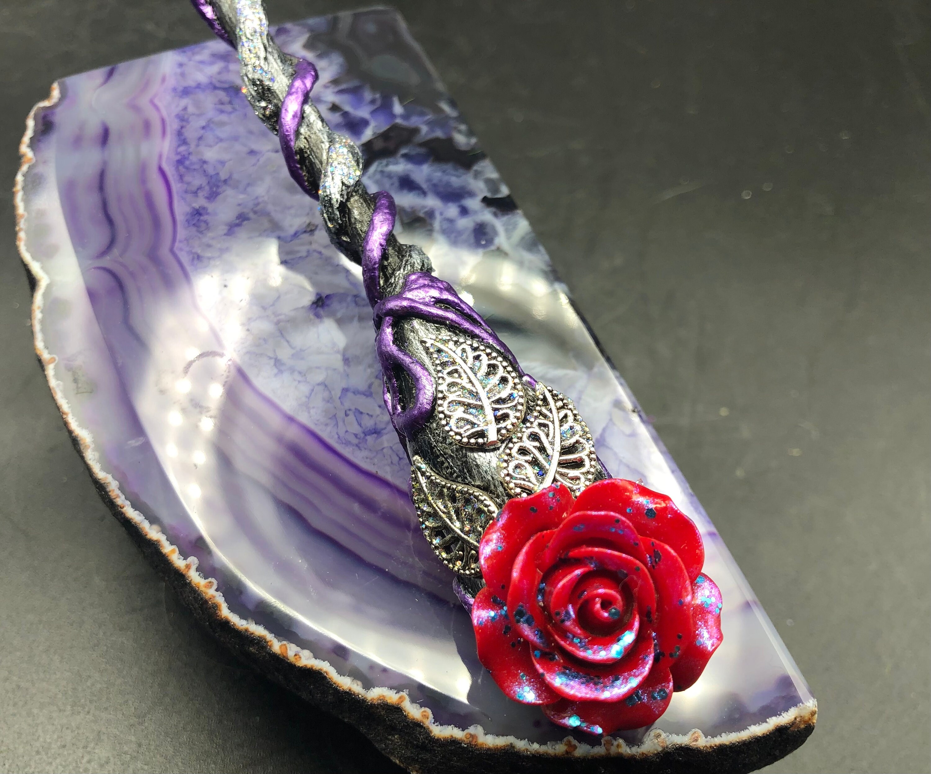 Witch/ Fairy Wand-purple Wand-wand-wizard Wand-pixie - Etsy
