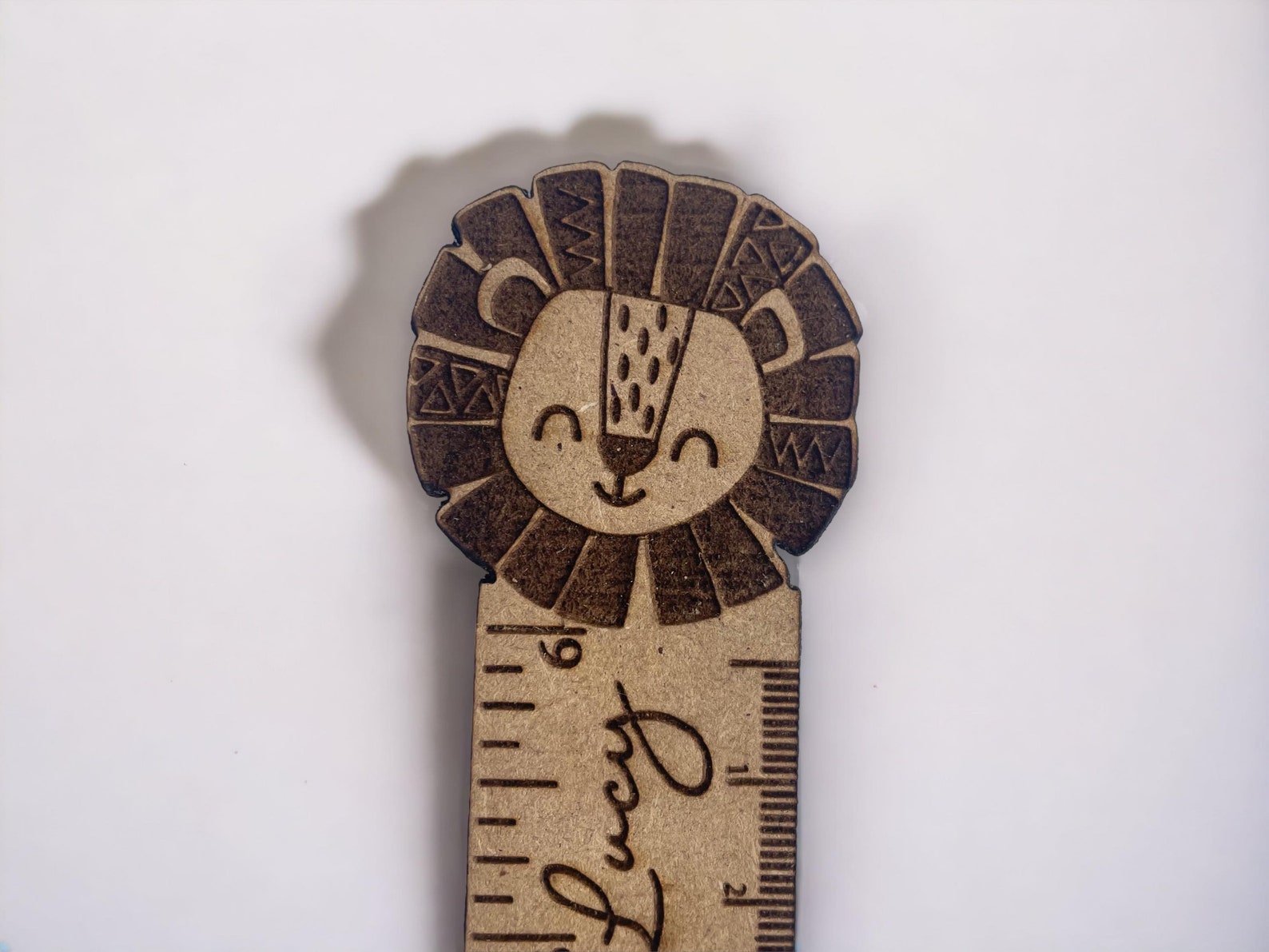 Safari Animal Wooden Bookmark Ruler Personalised Ruler - Etsy UK