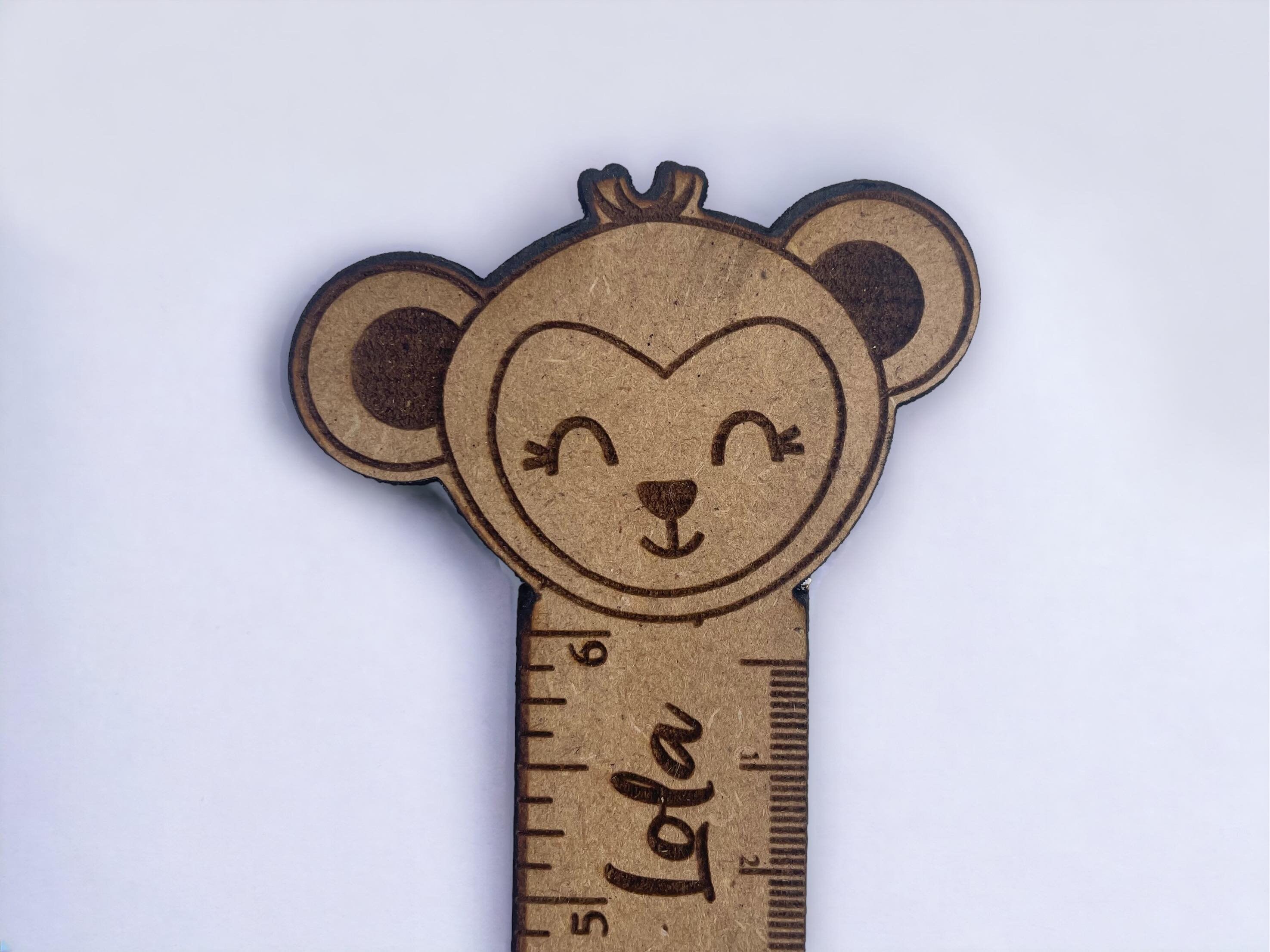 Safari Animal Wooden Bookmark Ruler Personalised Ruler - Etsy UK