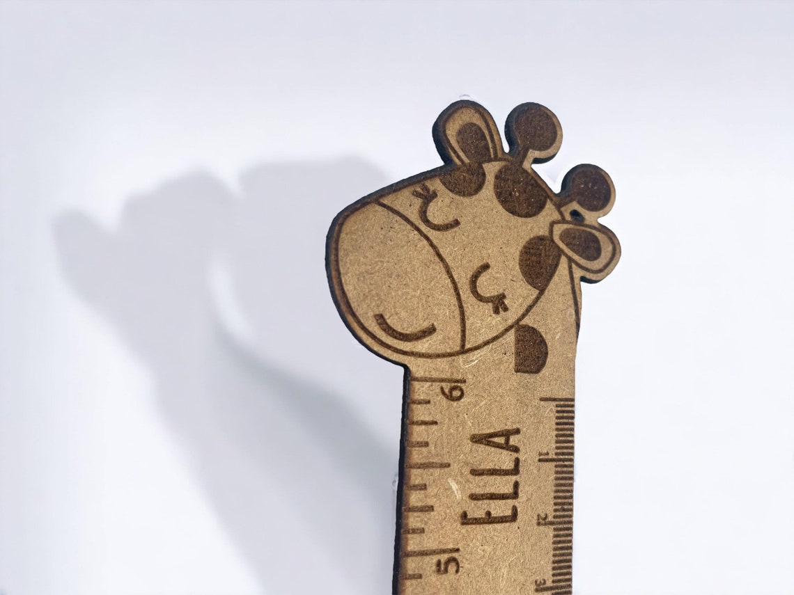 Safari Animal Wooden Bookmark Ruler Personalised Ruler - Etsy UK
