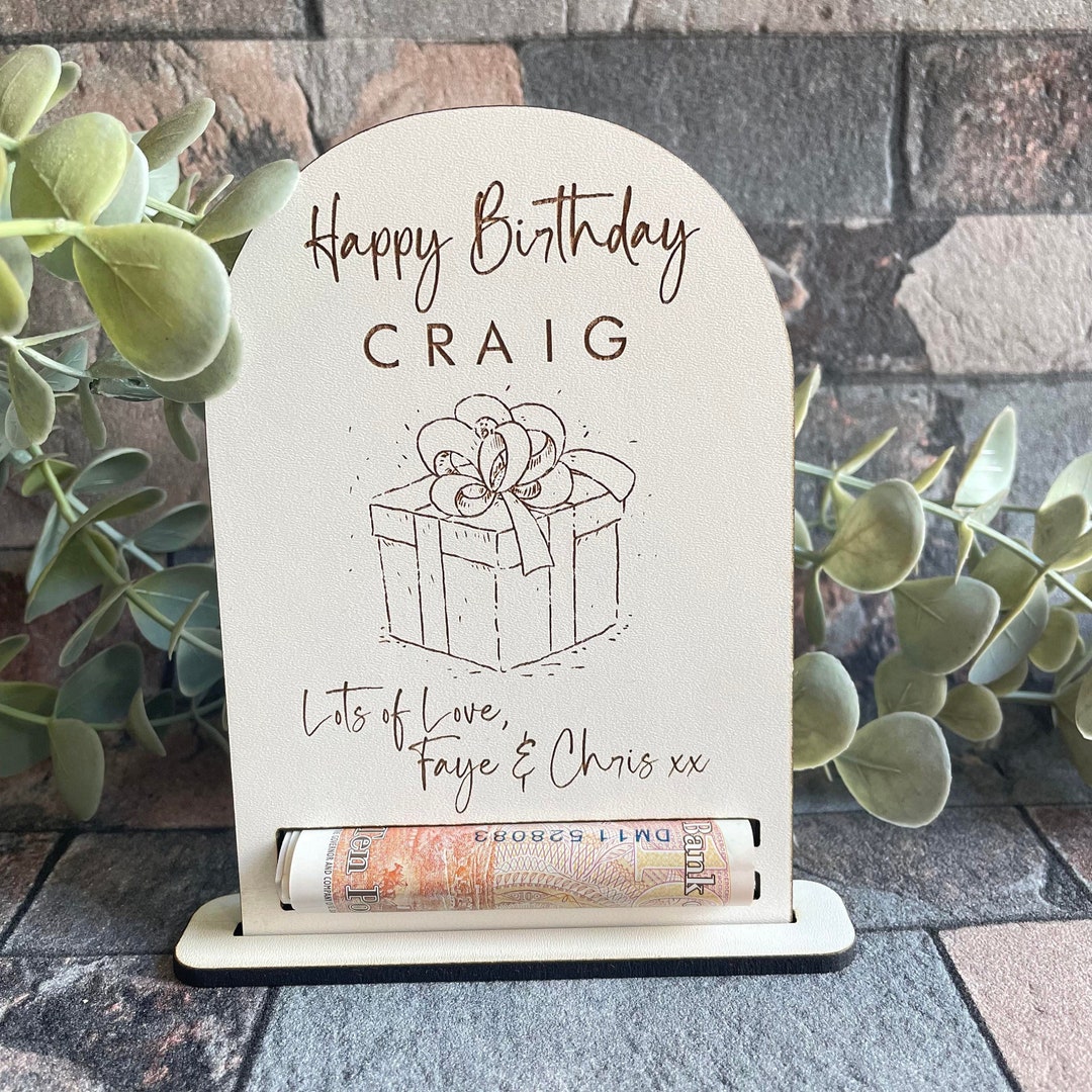 Birthday Money Holder With Stand, Birthday Gift Idea, Birthday Money ...