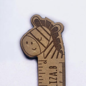 Safari Animal Wooden Bookmark Ruler | Personalised Ruler | Kids ...
