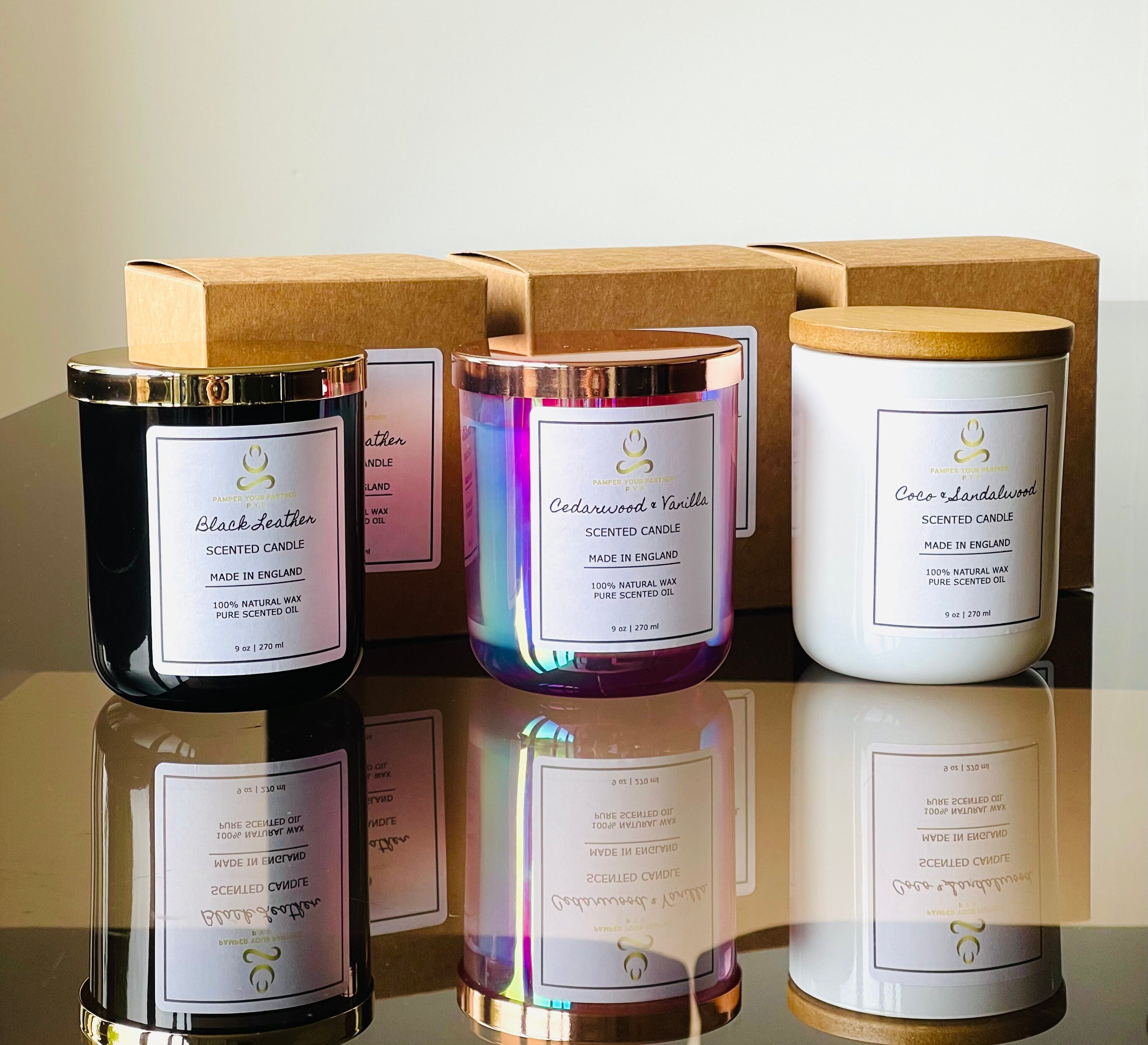 100% Natural Wax, Pure Scented Oil, Luxury Candles, Iridescent, Gloss ...
