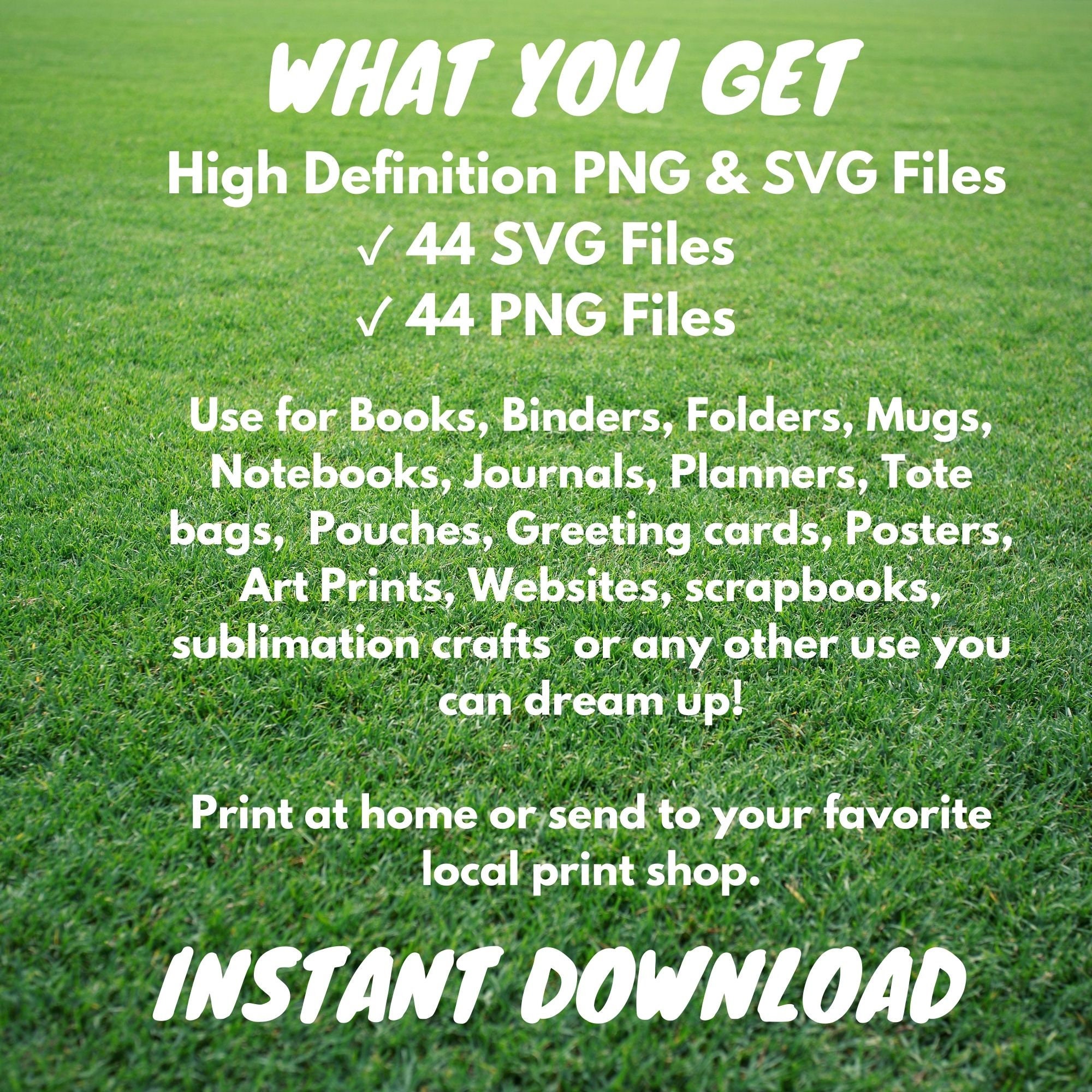 Football Turf Uppercase Letters SVG/PNG Clipart Alphabet and Numbers ...