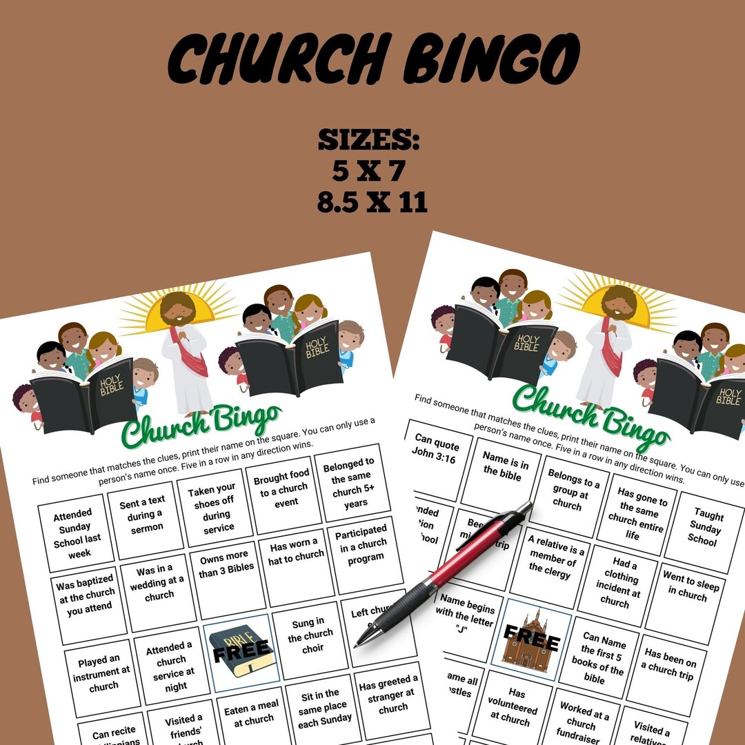 Church Printable Bingo Game Have Fun Getting to Know Each Other Better ...