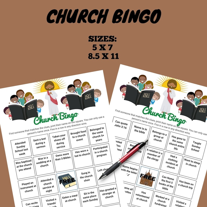 Church Printable Bingo Game Have Fun Getting to Know Each Other Better ...