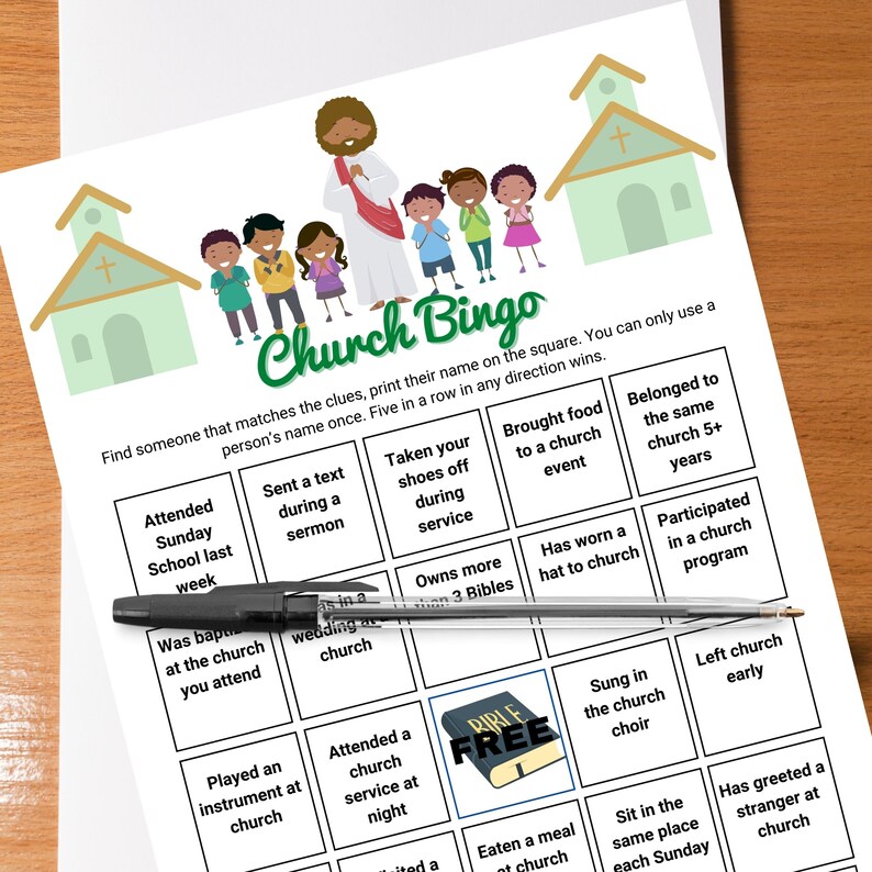 Church Printable Bingo Game Have Fun Getting to Know Each Other Better ...