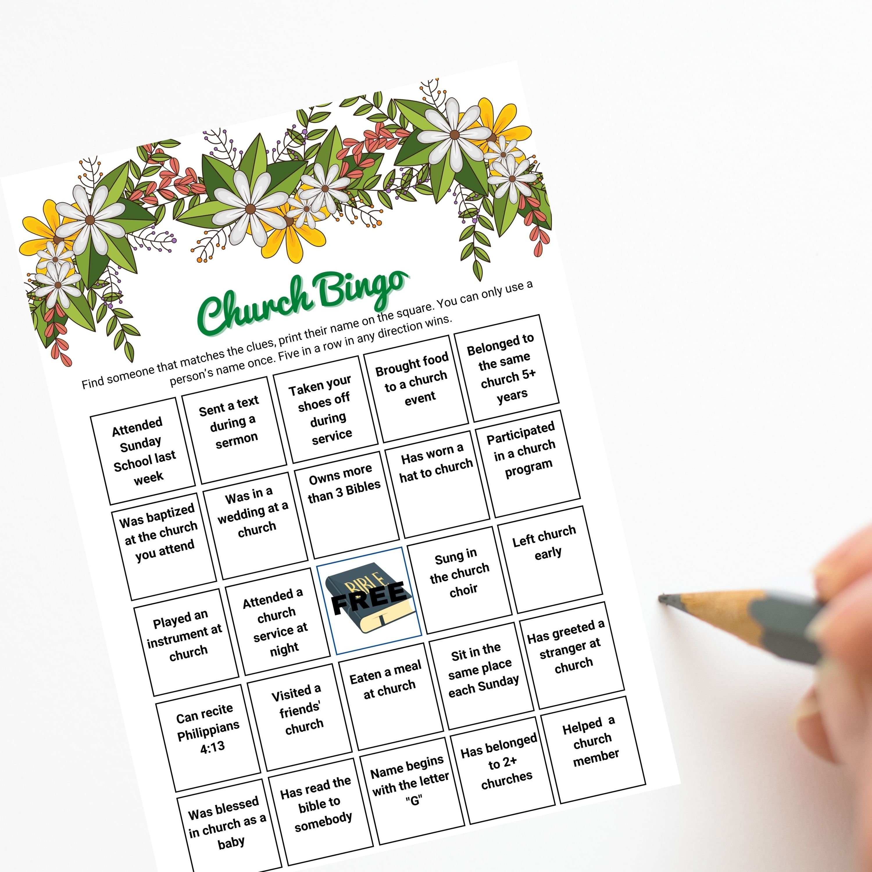 Church Printable Bingo Game Have Fun Getting to Know Each Other Better ...