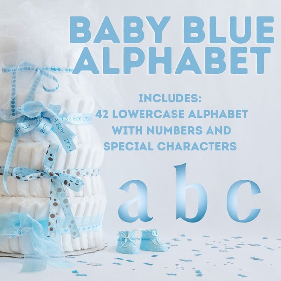 Blue Alphabet Clipart SVG PNG Digital Alphabet A-Z Lowercase - Etsy