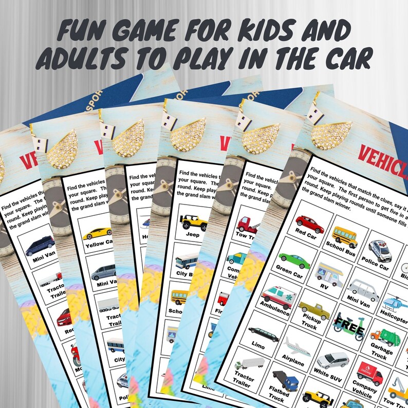 Vehicle Printable Bingo Game. Have Fun on Your Next Road Trip Digital ...