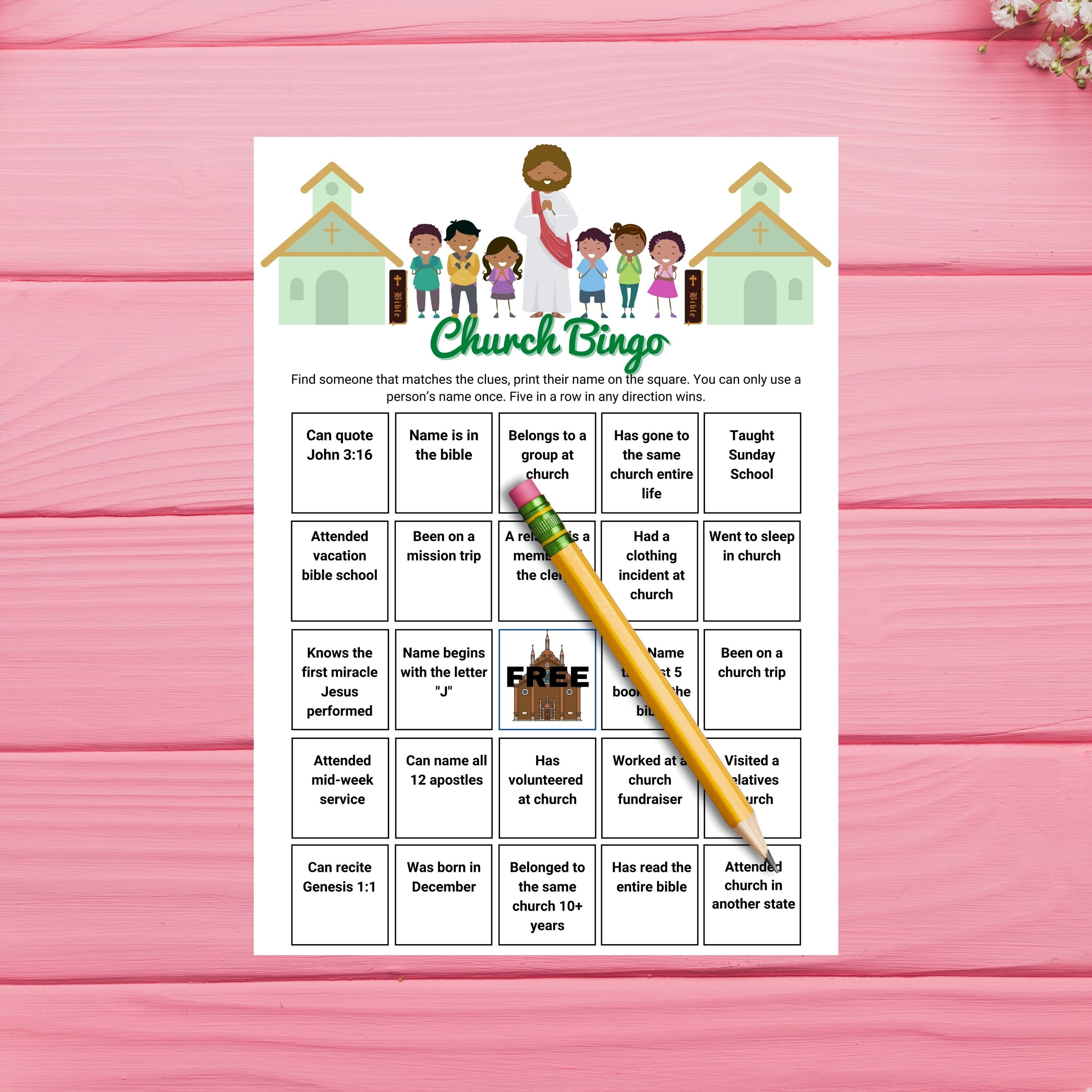 Church Printable Bingo Game Have Fun Getting to Know Each Other Better ...
