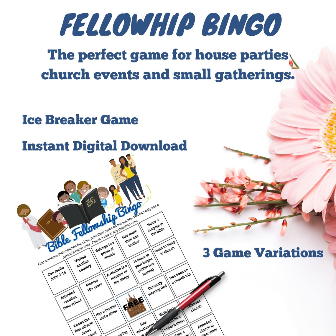Fellowship Printable Bingo Game Have Fun Getting to Know Each Other ...