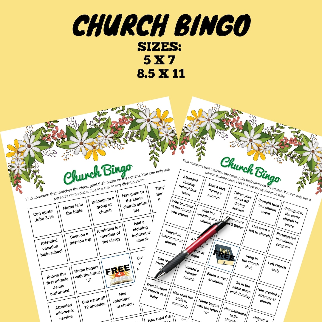 Church Printable Bingo Game Have Fun Getting to Know Each Other Better ...