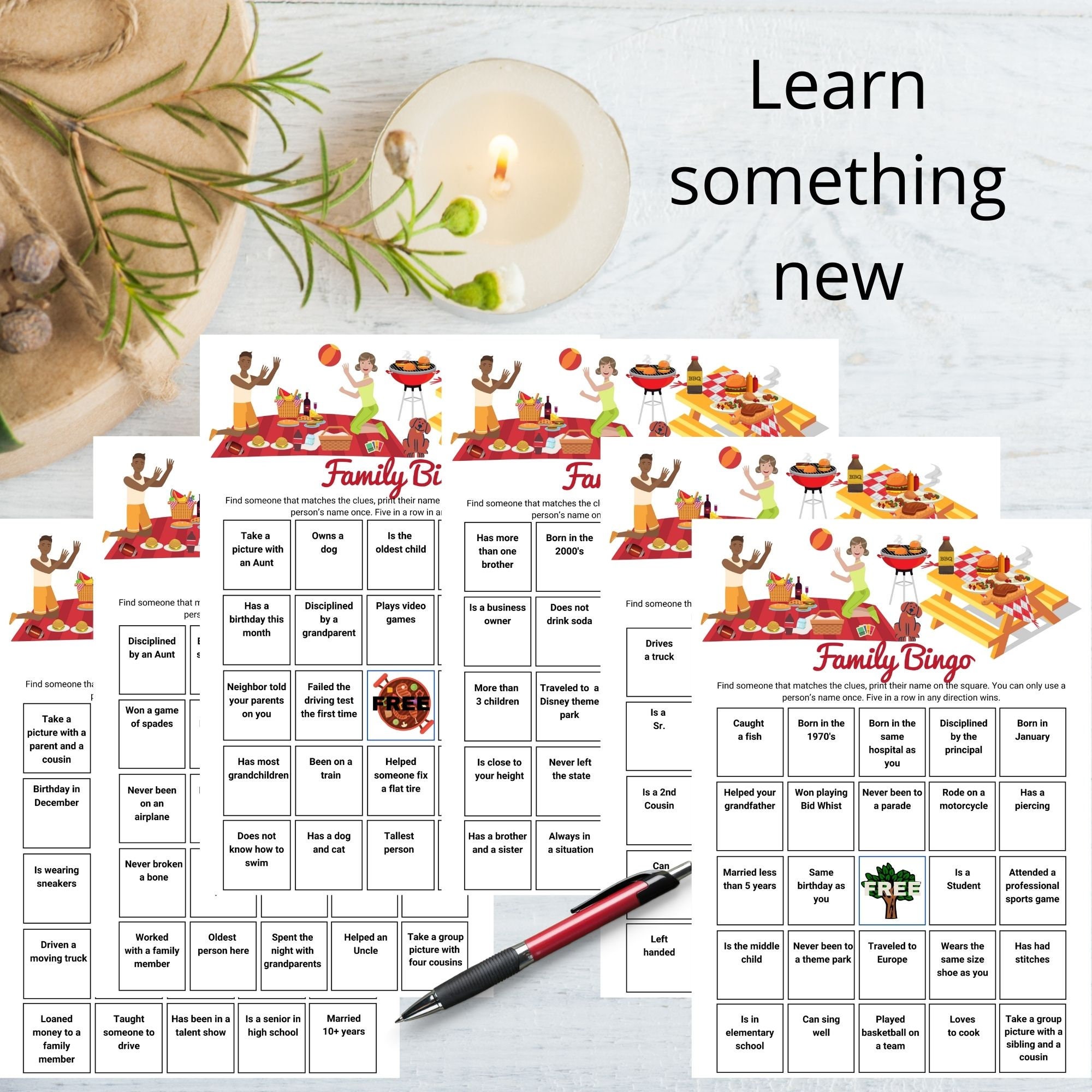 Family Printable Bingo Game Relatives Will Have Fun While Getting to ...