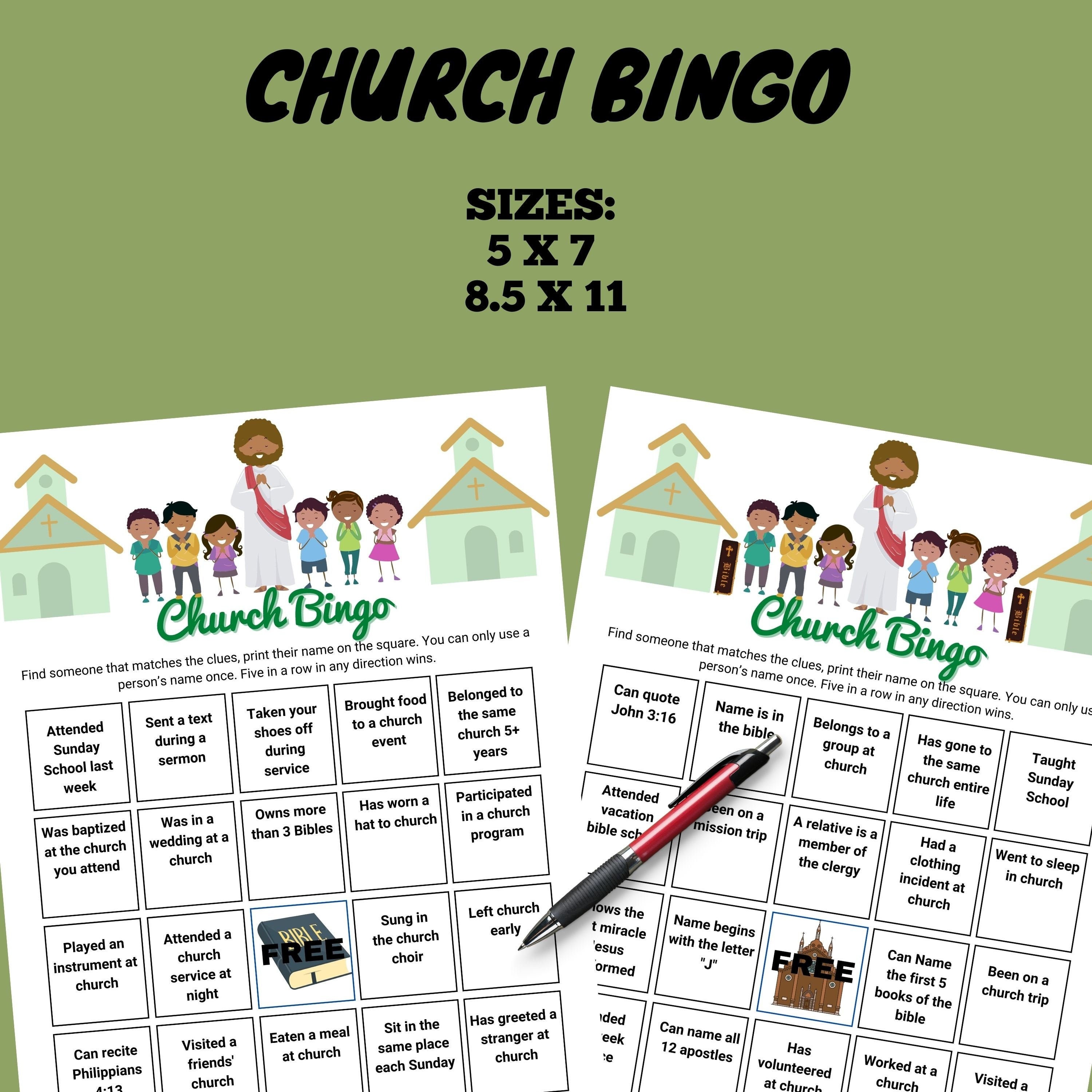 Church Printable Bingo Game Have Fun Getting to Know Each Other Better ...