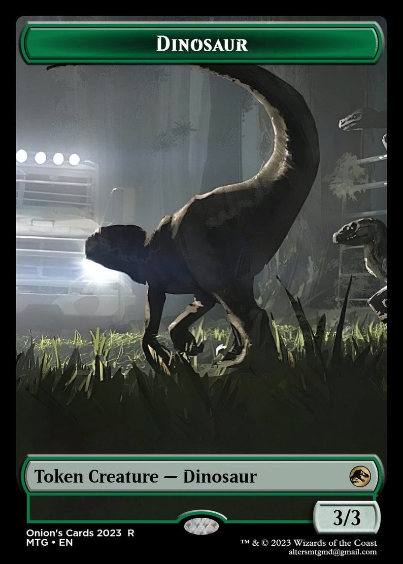 Token Creature Dinosaur MTG PROXY Dinosaur/jurassic Park - Etsy