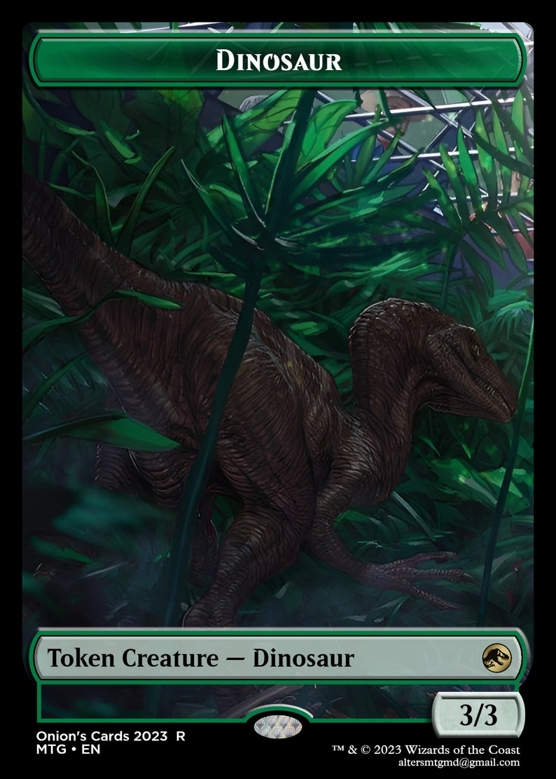 Token Creature Dinosaur MTG PROXY Dinosaur/jurassic Park - Etsy
