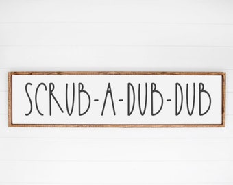 Scrub a Dub Sign - Etsy