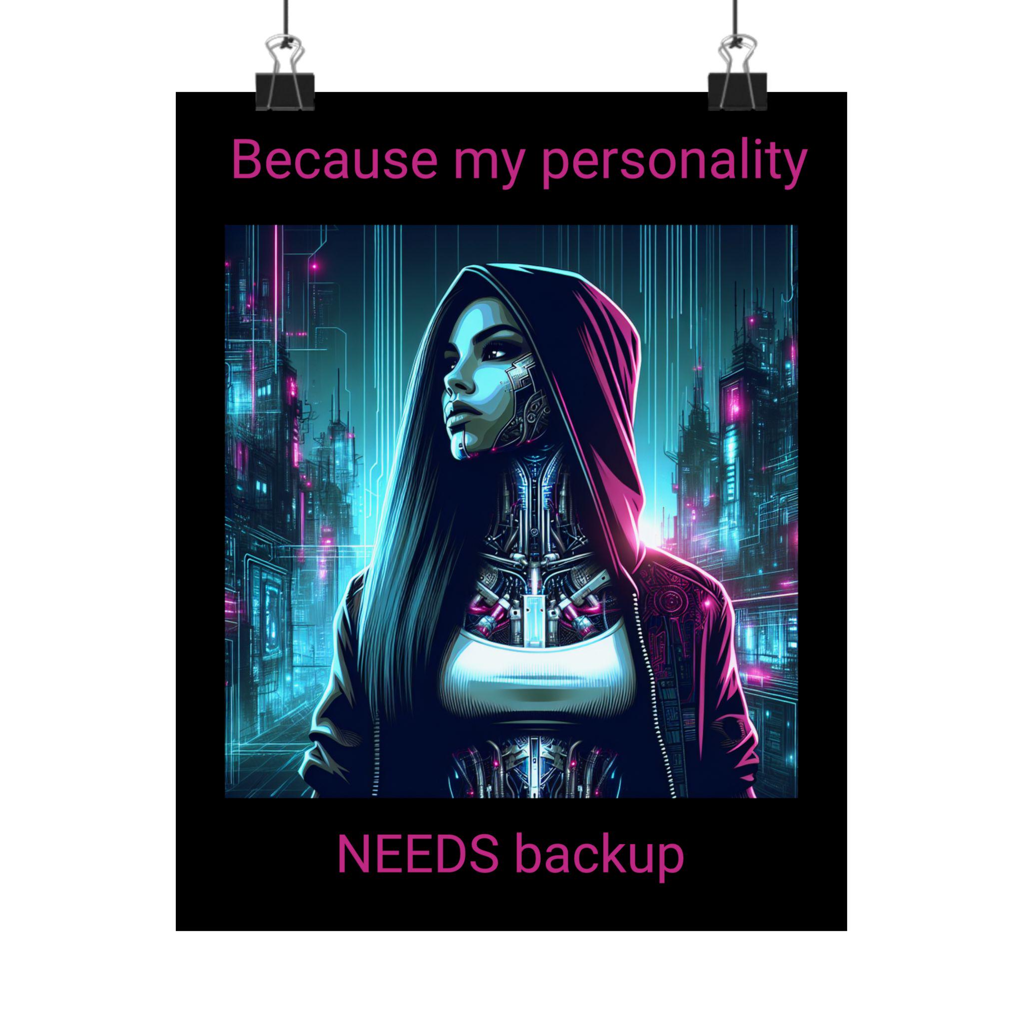 Futuristic Matte Vertical Posters - Cyberpunk Art, Wall Decor for Tech ...