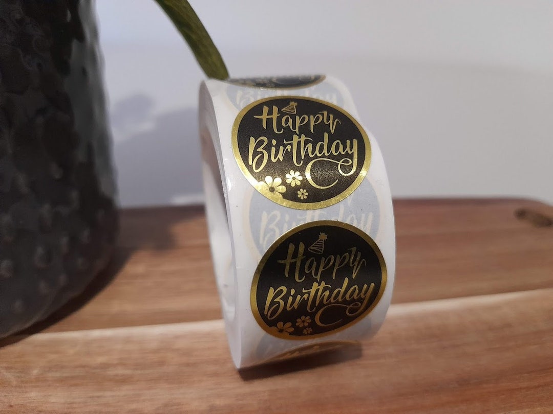 Happy Birthday Stickers Labels X50 25mm Envelope Seals Gift - Etsy