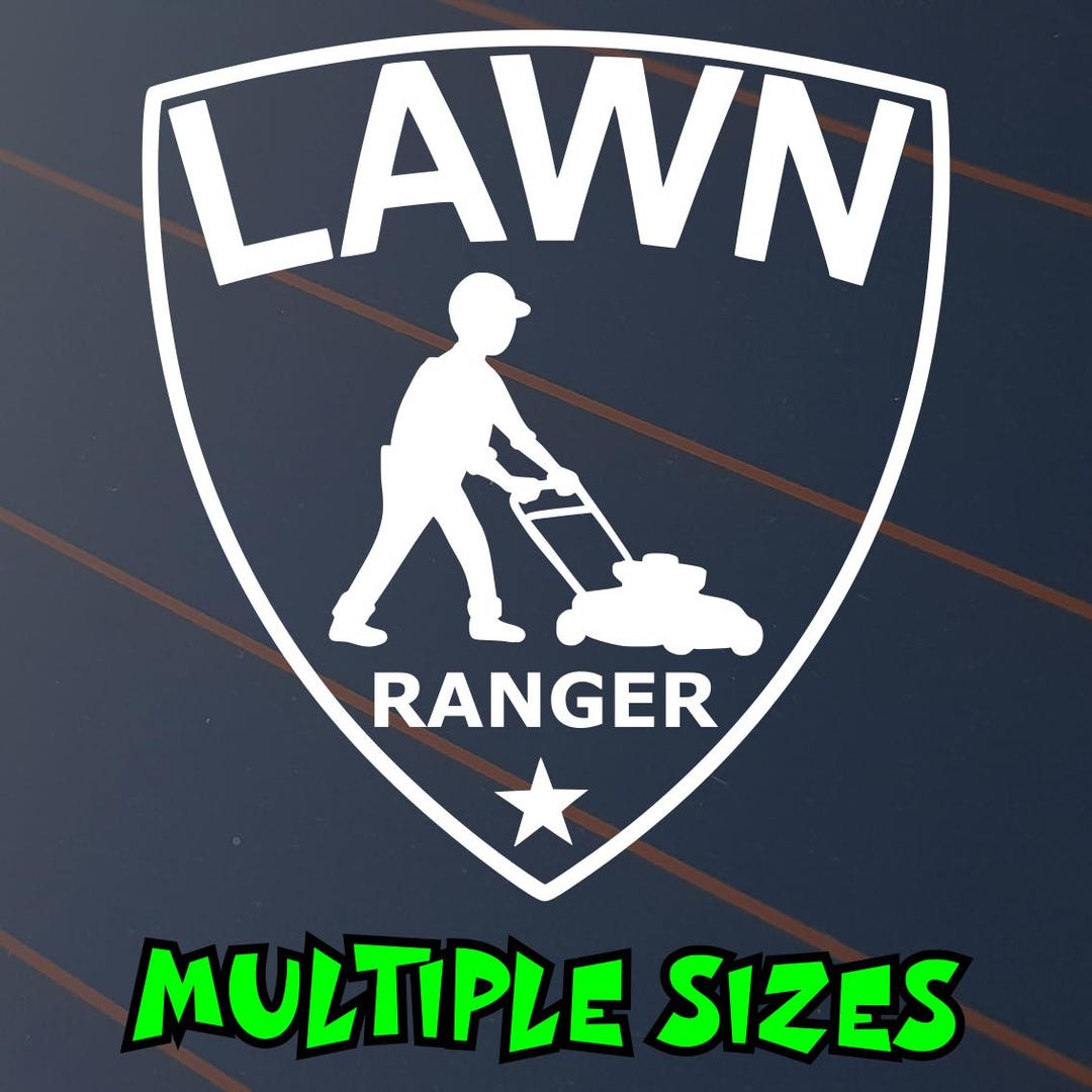 Lawn Ranger Sticker Car Decal 4x4 Mower Man Mowing Landscaper Grass ...