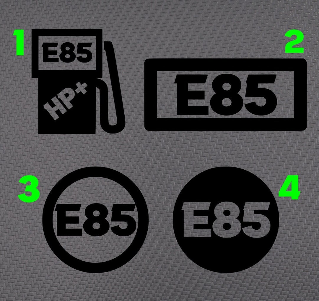 E85 Sticker Car Decal Vinyl Window Petrol Fuel Cap Tank Jerry Can Fuel ...