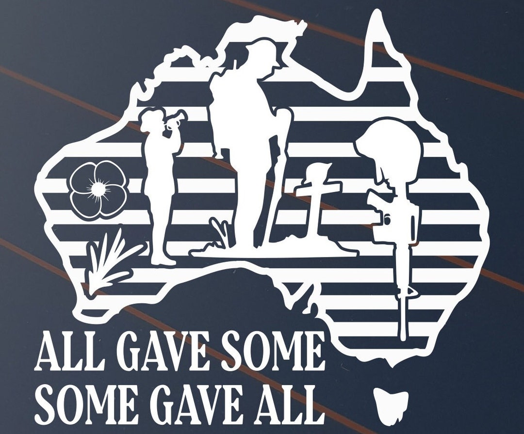 Anzac Vinyl Decal Sticker Car Window Remembrance Lest We Forget Anzac ...
