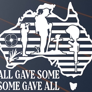 Anzac Vinyl Decal Sticker Car Window Remembrance Lest We Forget Anzac ...