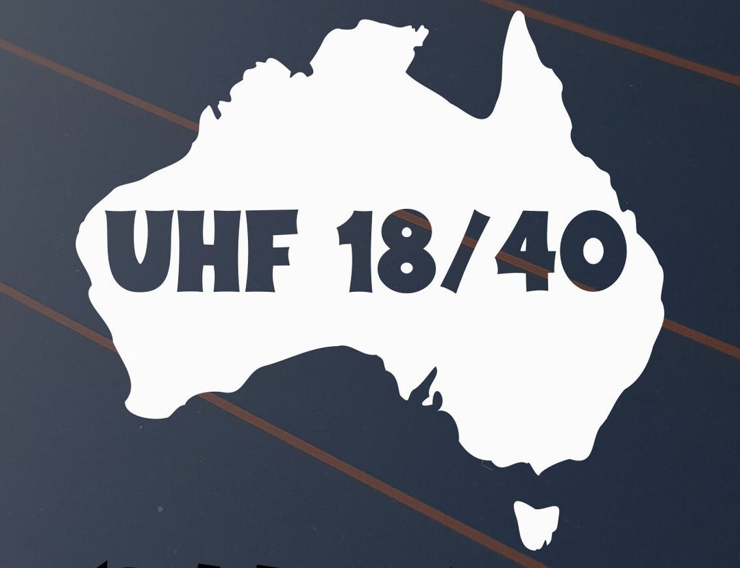 UHF 18/40 Australia Sticker Car Decal Vinyl Caravan Boat Radio Antenna ...